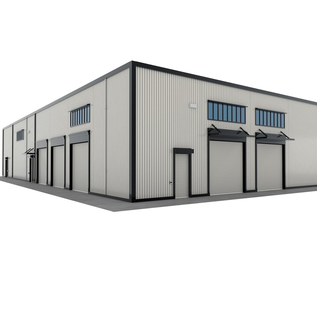 3D Industrial Site Warehouse Storage Facility Model - TurboSquid 2215971