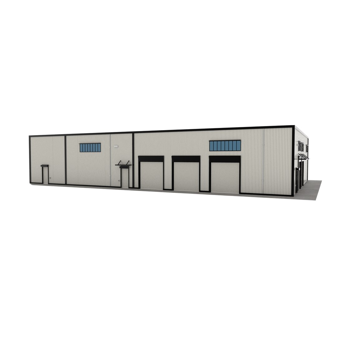 3D Industrial Site Warehouse Storage Facility Model - TurboSquid 2215971