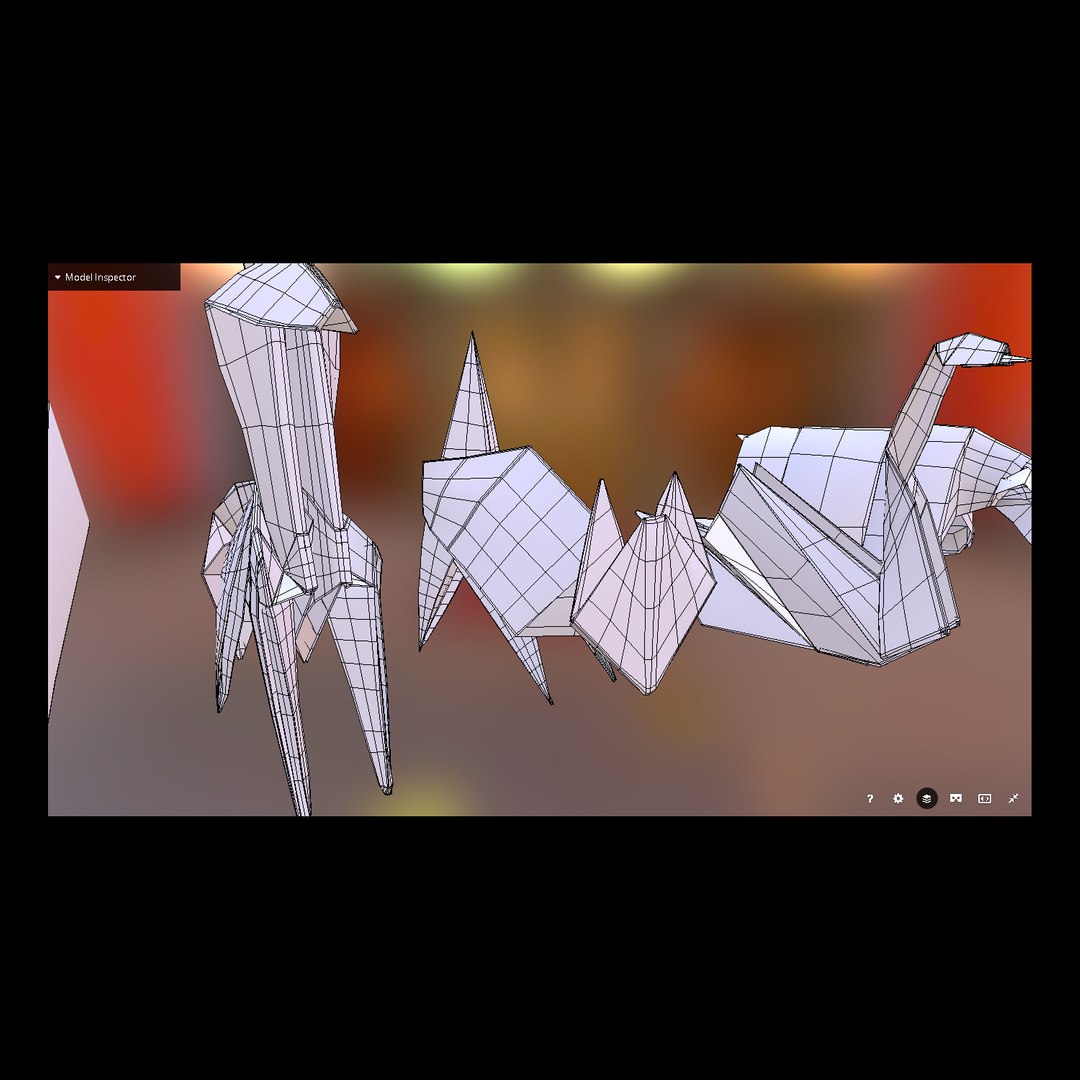 Origami Real 3D Model - TurboSquid 1246615
