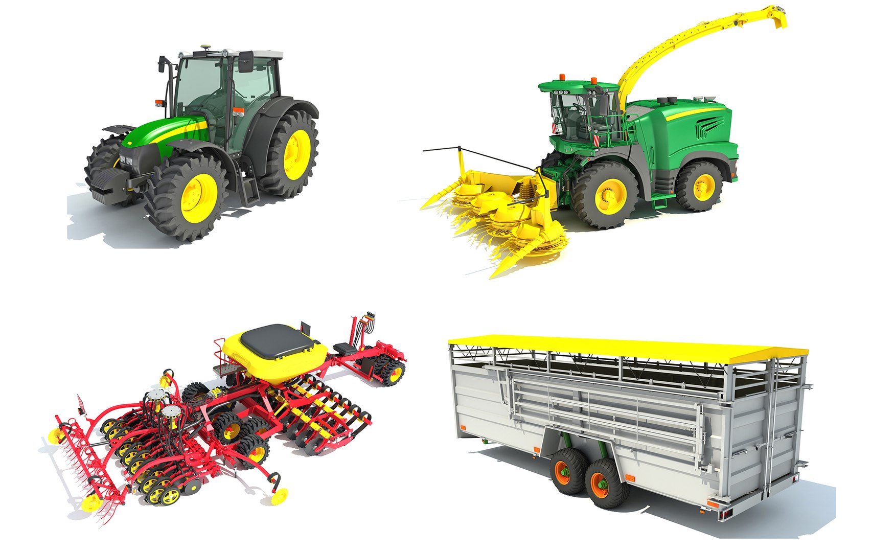 3D Model Farm Combine - TurboSquid 1695058