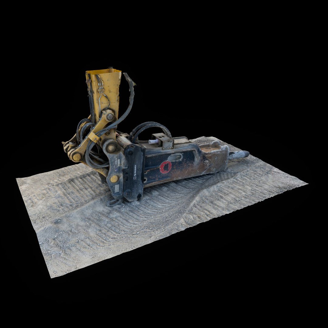 Excavator Hydraulic Jack Hammer - 3D Photogrammetry Model Scan Of ...