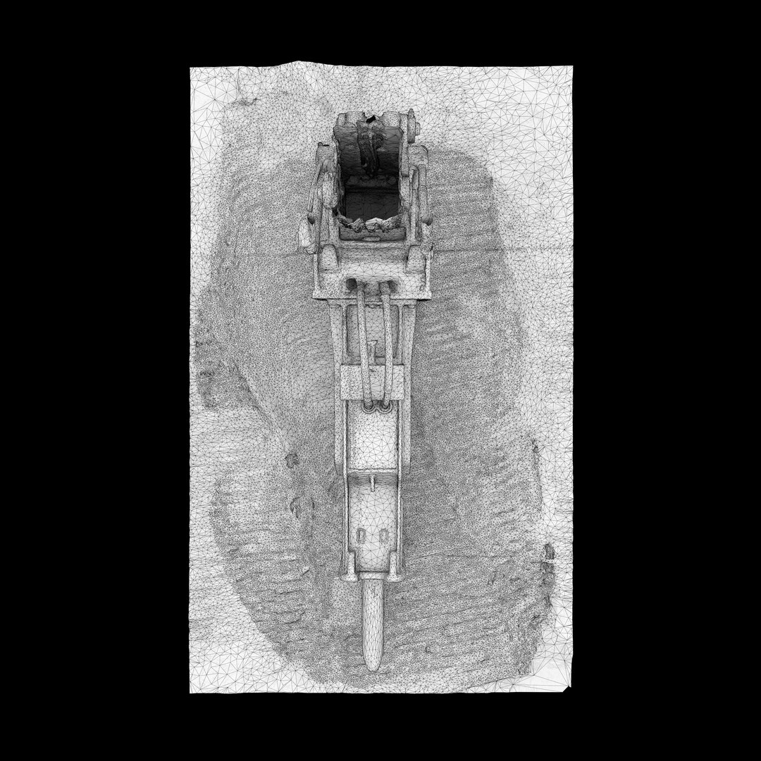 Excavator Hydraulic Jack Hammer - 3D Photogrammetry Model Scan Of ...