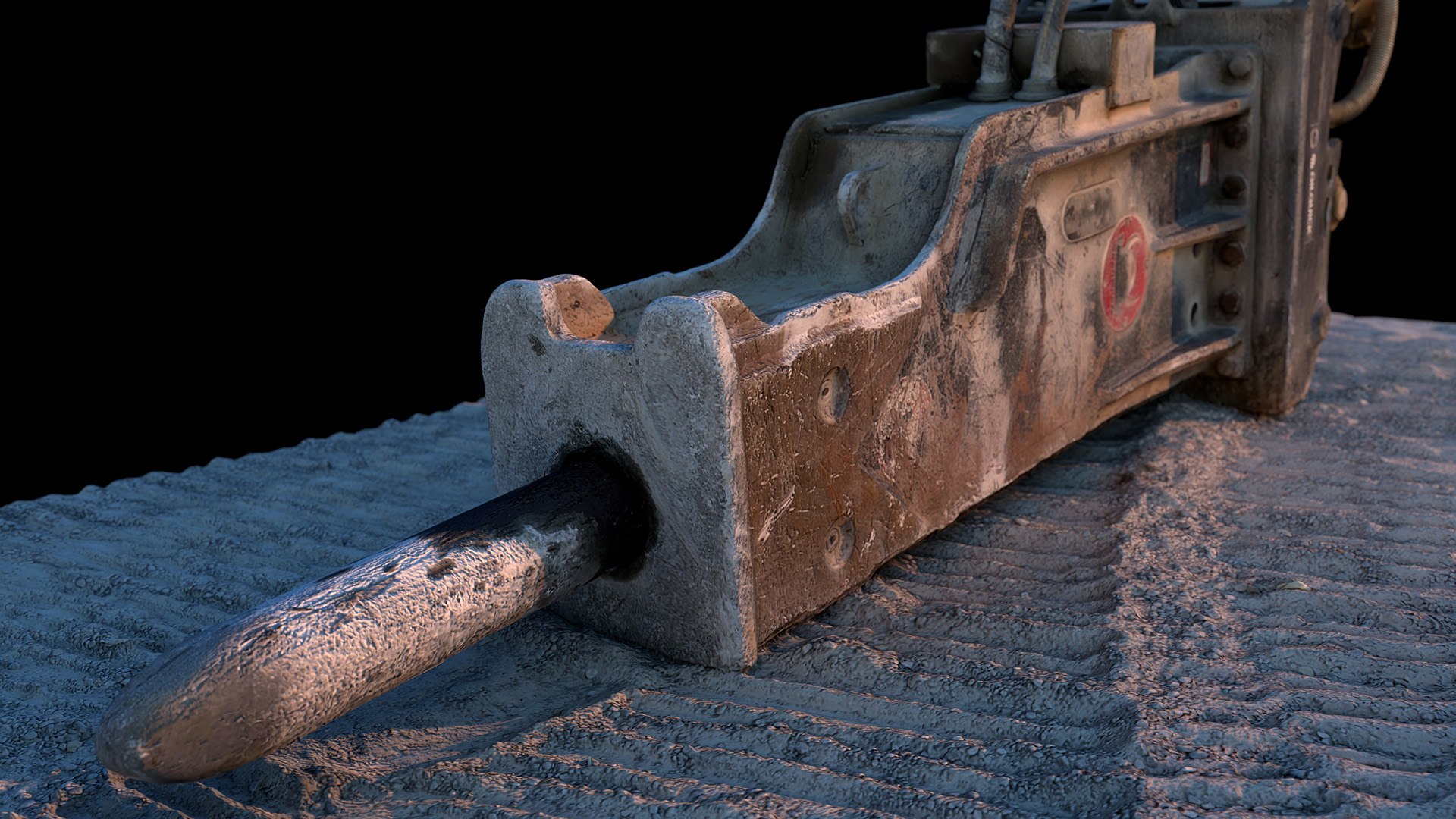 Excavator Hydraulic Jack Hammer - 3D photogrammetry model scan of ...