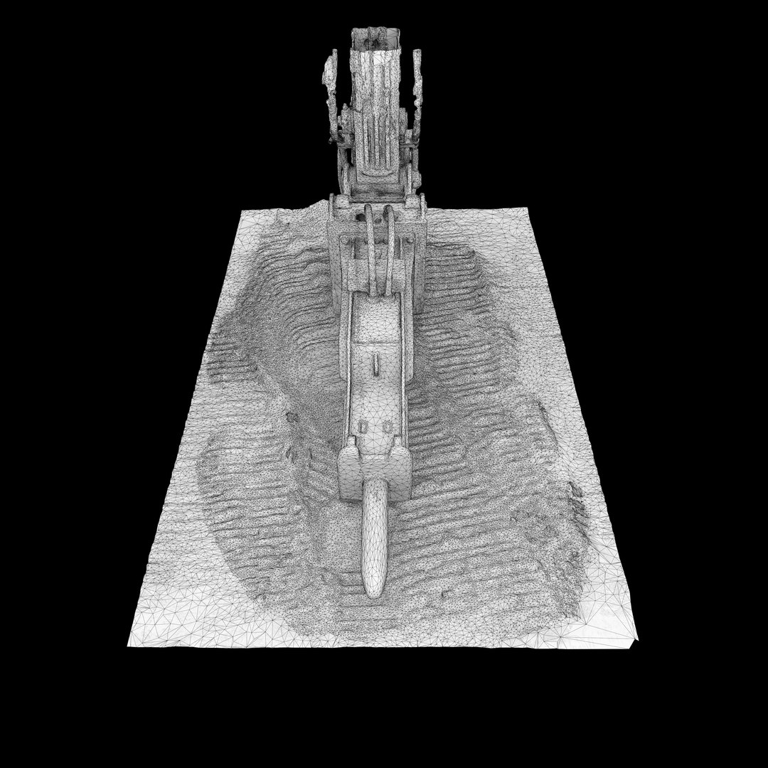 Excavator Hydraulic Jack Hammer - 3D photogrammetry model scan of ...