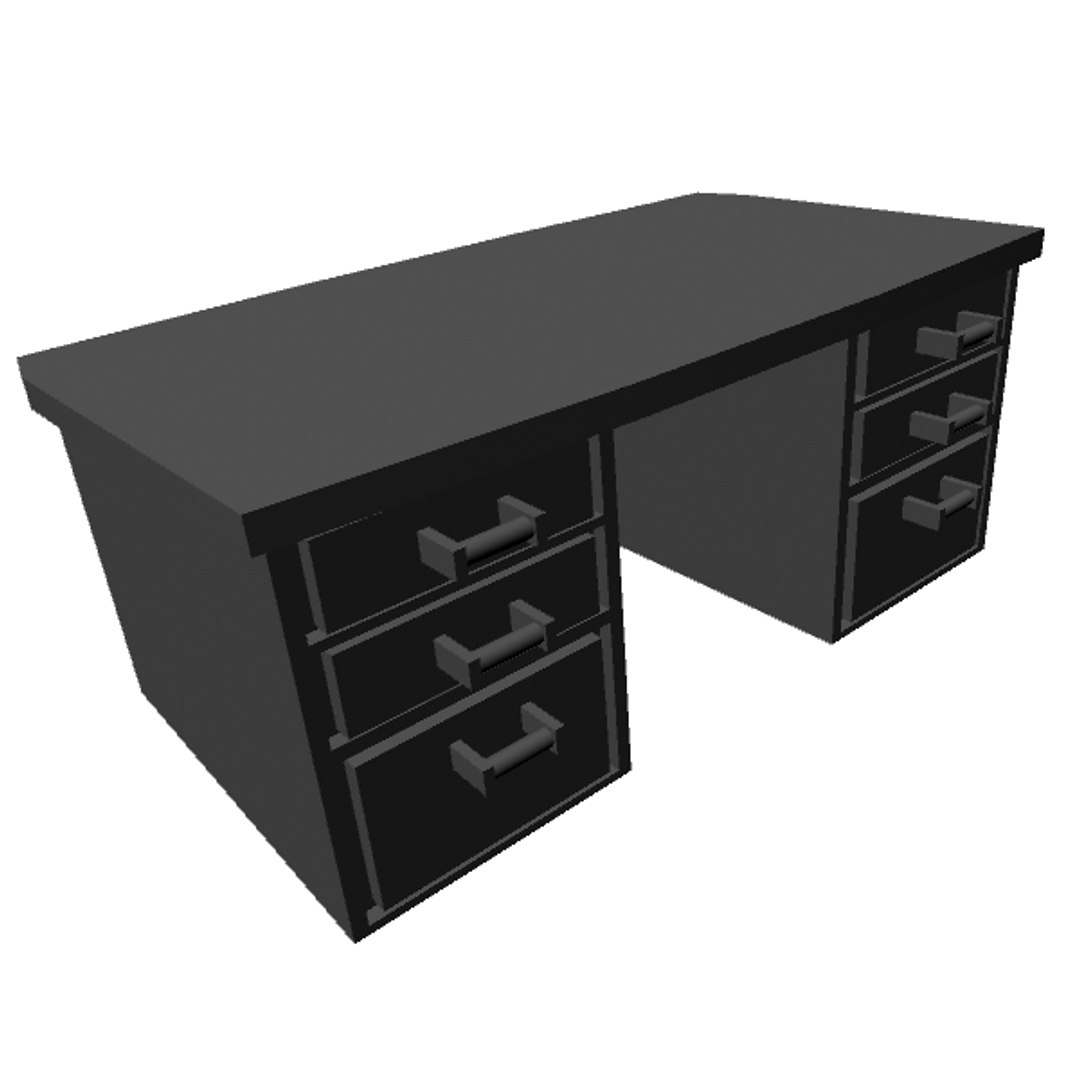 3d model desk drawer
