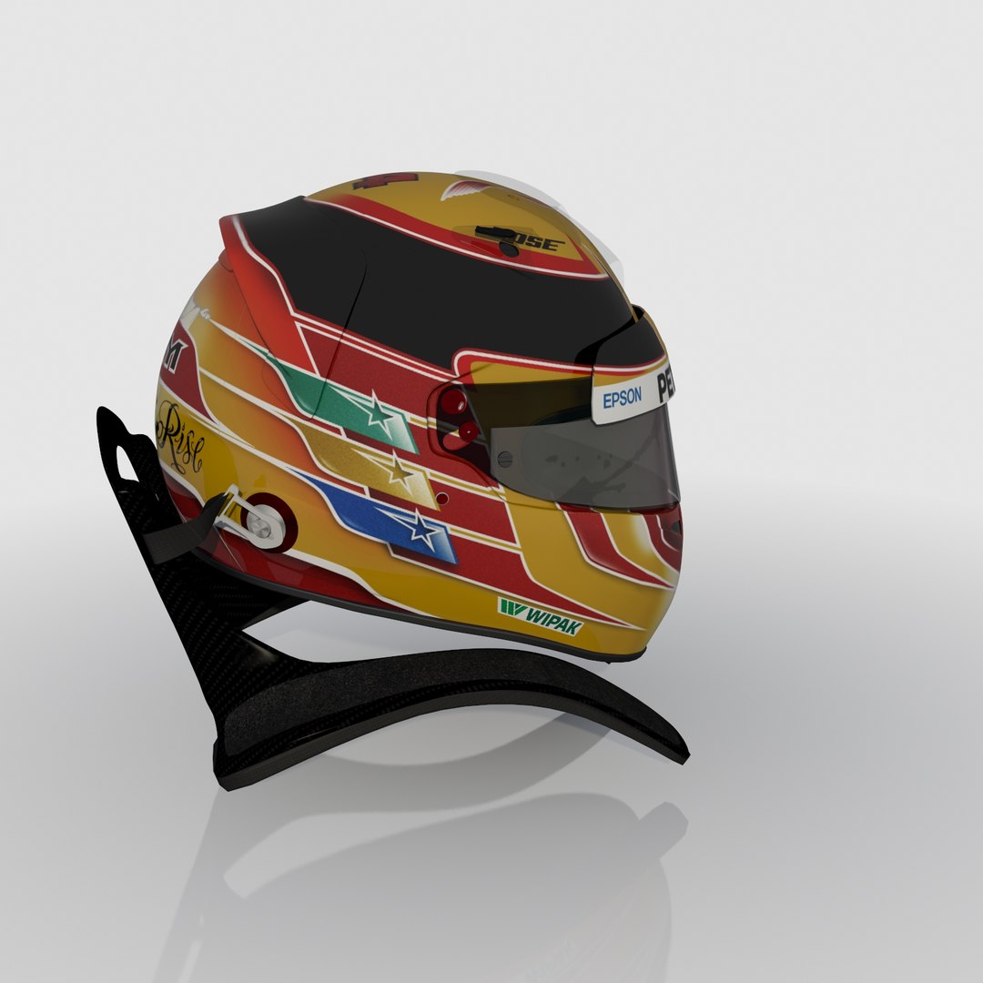 3D Model Lewis Hamilton Helmet 2017 | 1145851 | TurboSquid
