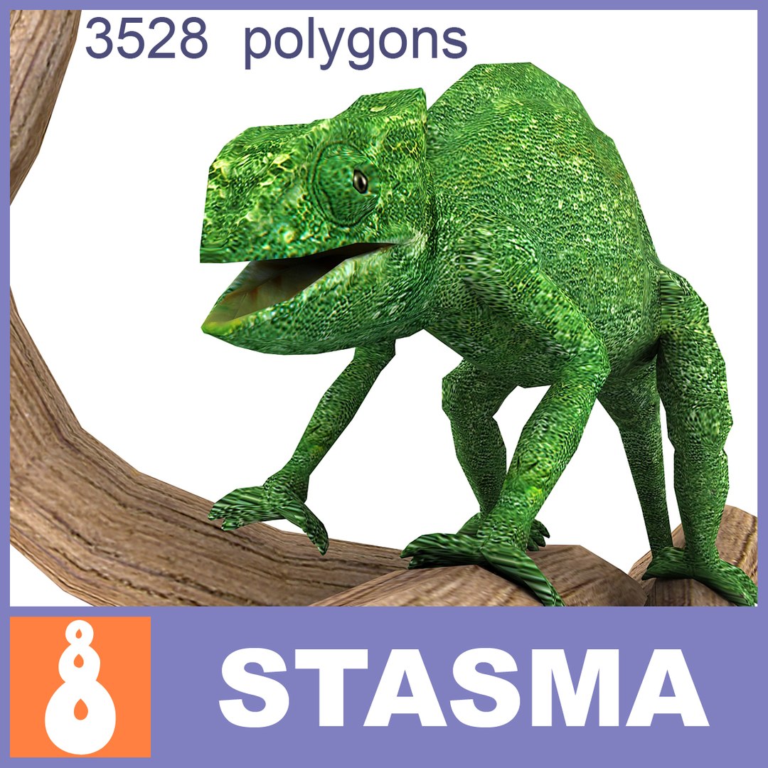 3d Model Chameleon Chameleo Hameleo