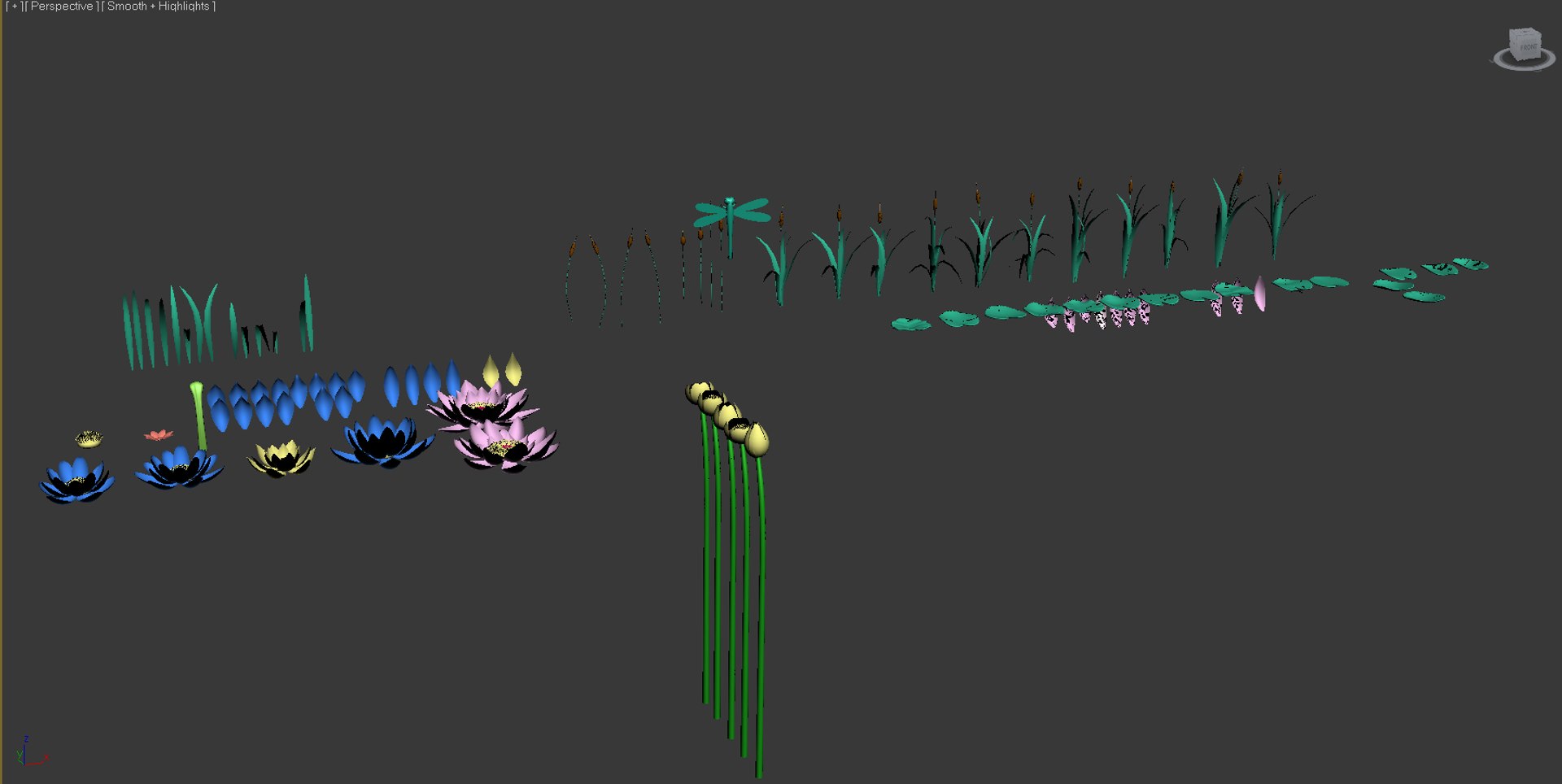 Swamp Plants 3d Model