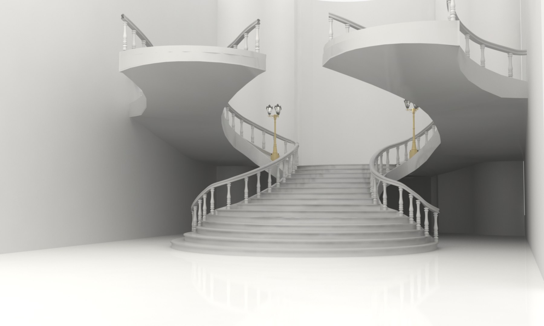 3D Realistic Stair - TurboSquid 1542428