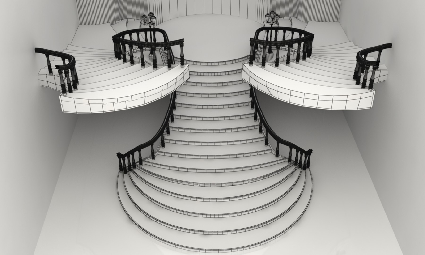 3D Realistic Stair - TurboSquid 1542428
