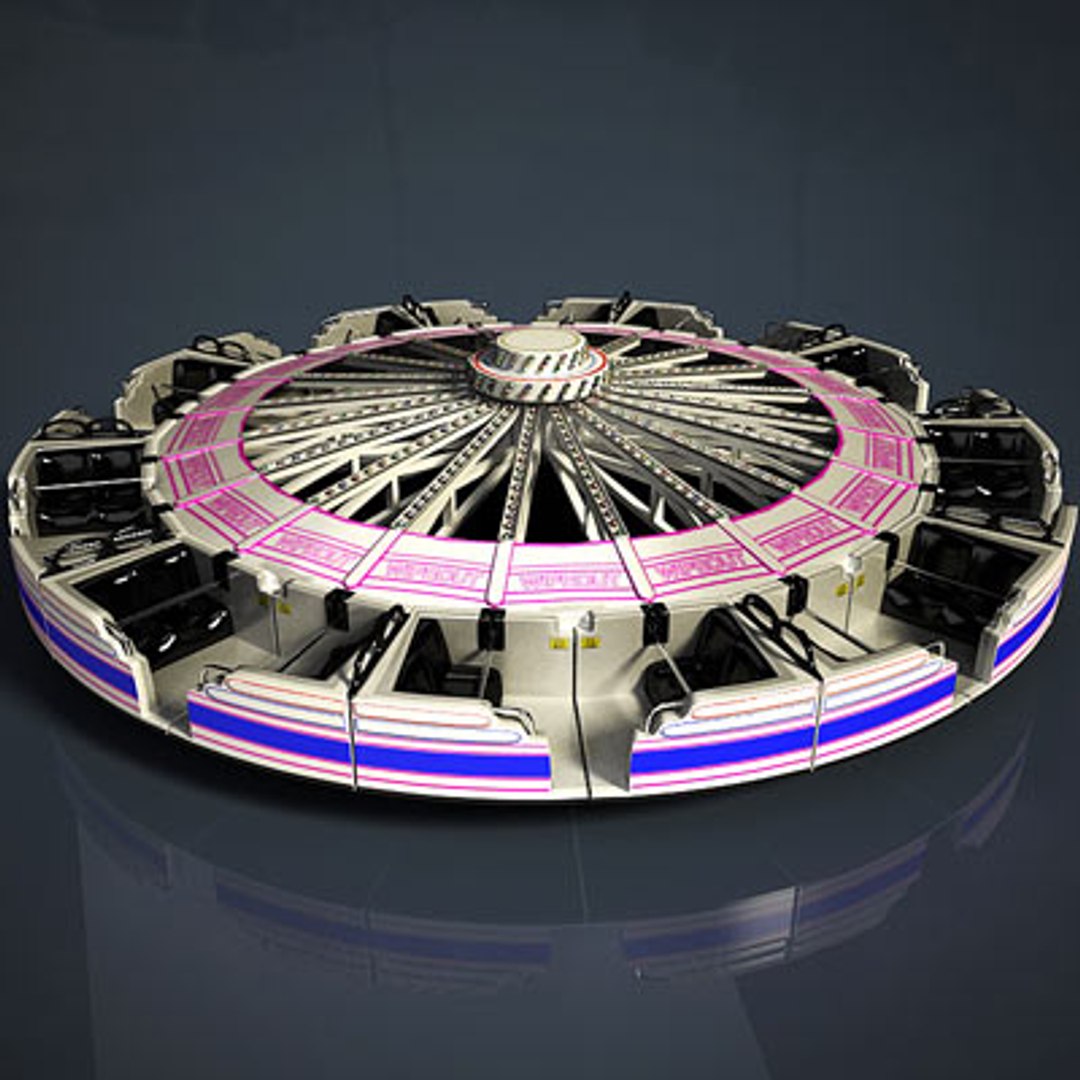 Wipeout Ride Amusement Park 3d Model
