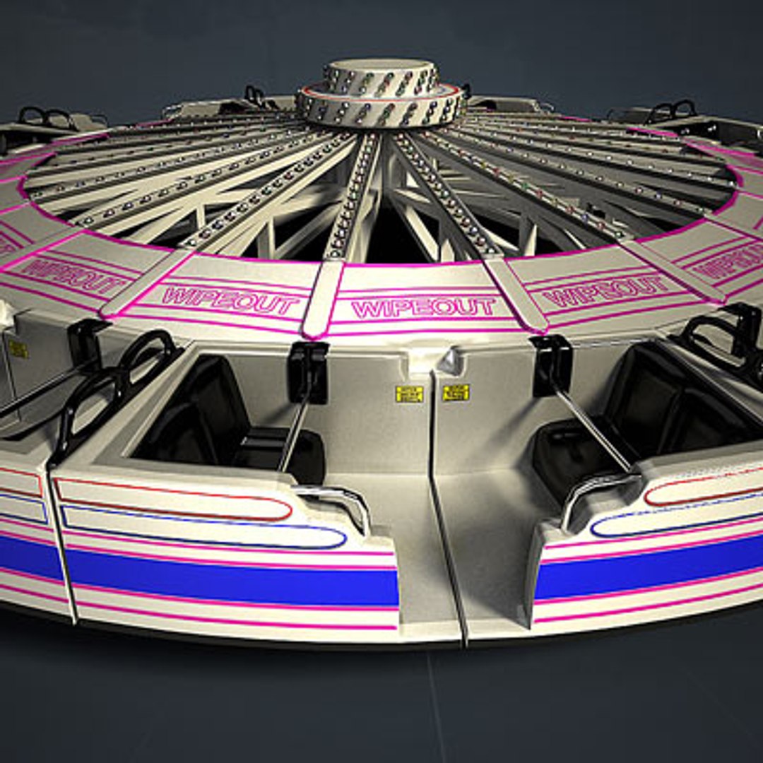 Wipeout Ride Amusement Park 3d Model