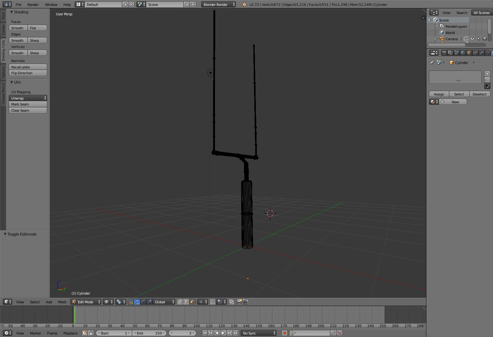3d goal post model