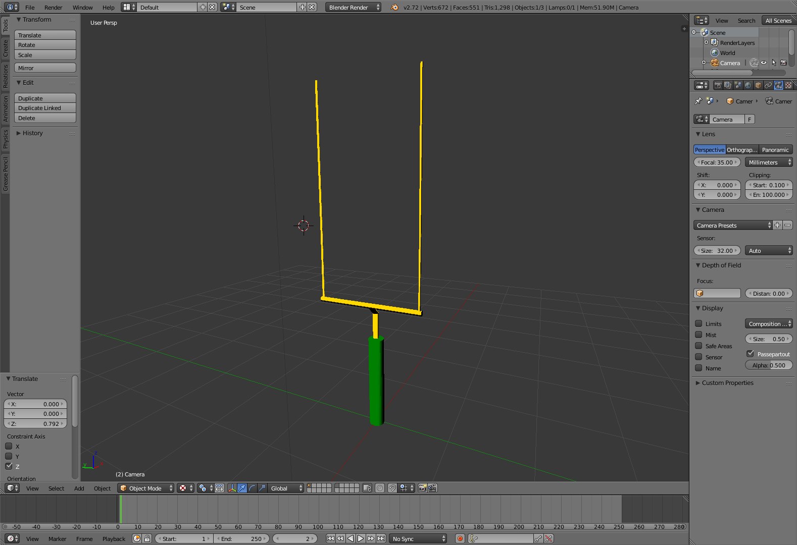 3d goal post model