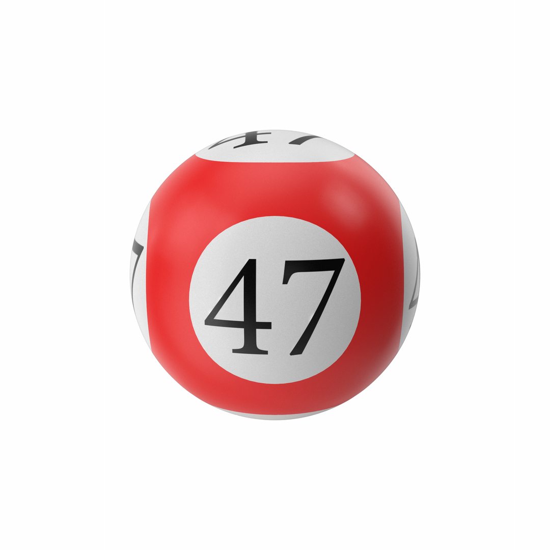 3D Bingo Ball 47 Model - TurboSquid 2415487