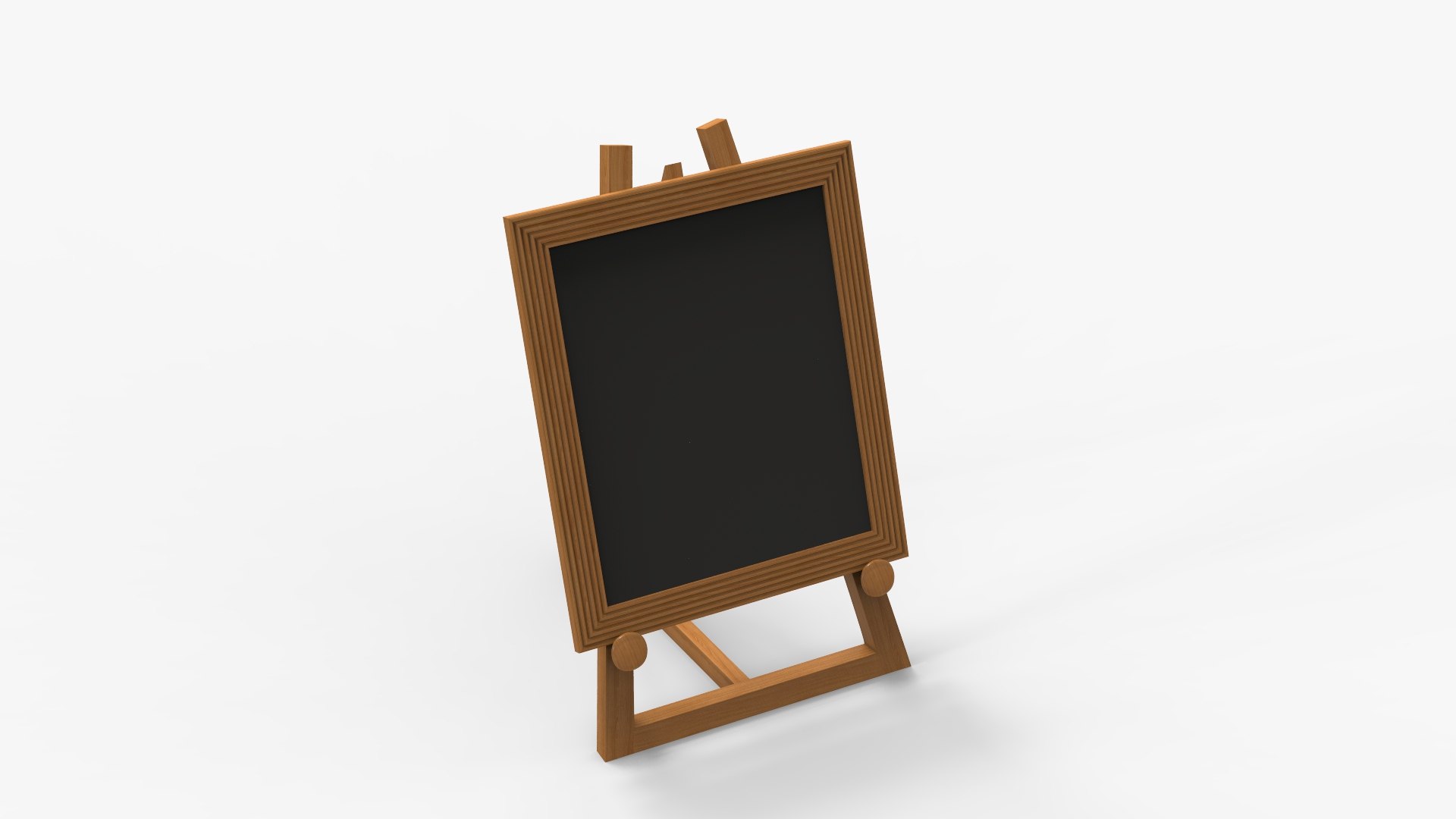 Wooden Easel With Frame 3D - TurboSquid 1763875