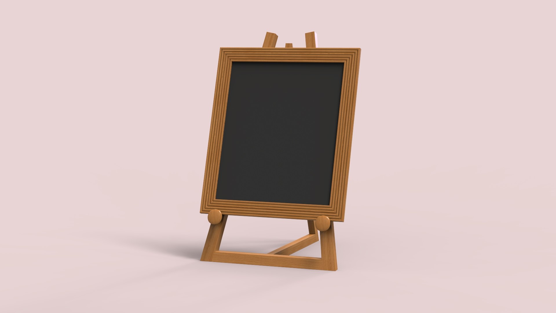 Wooden Easel With Frame 3D - TurboSquid 1763875