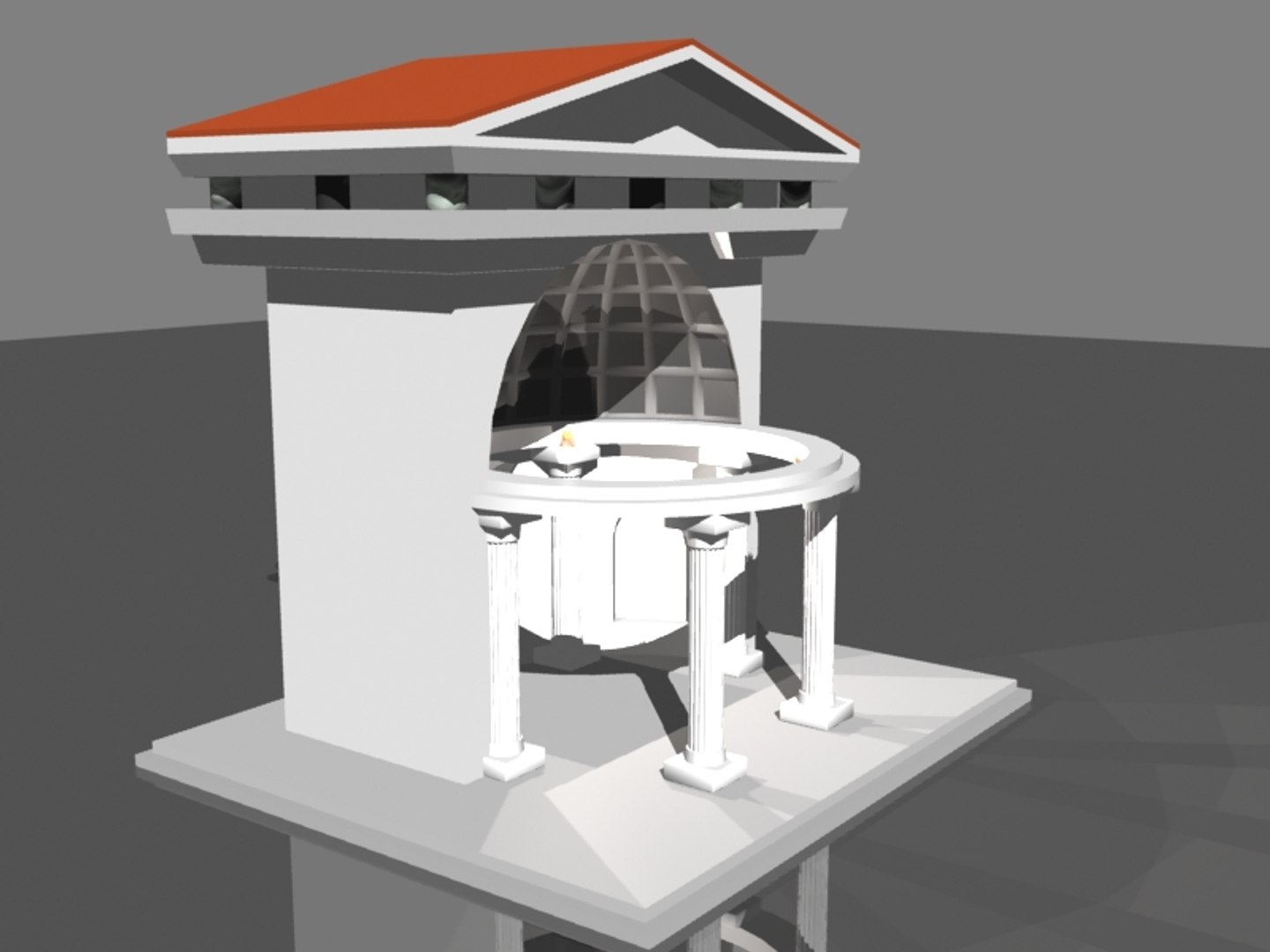 3d Roman Shrine