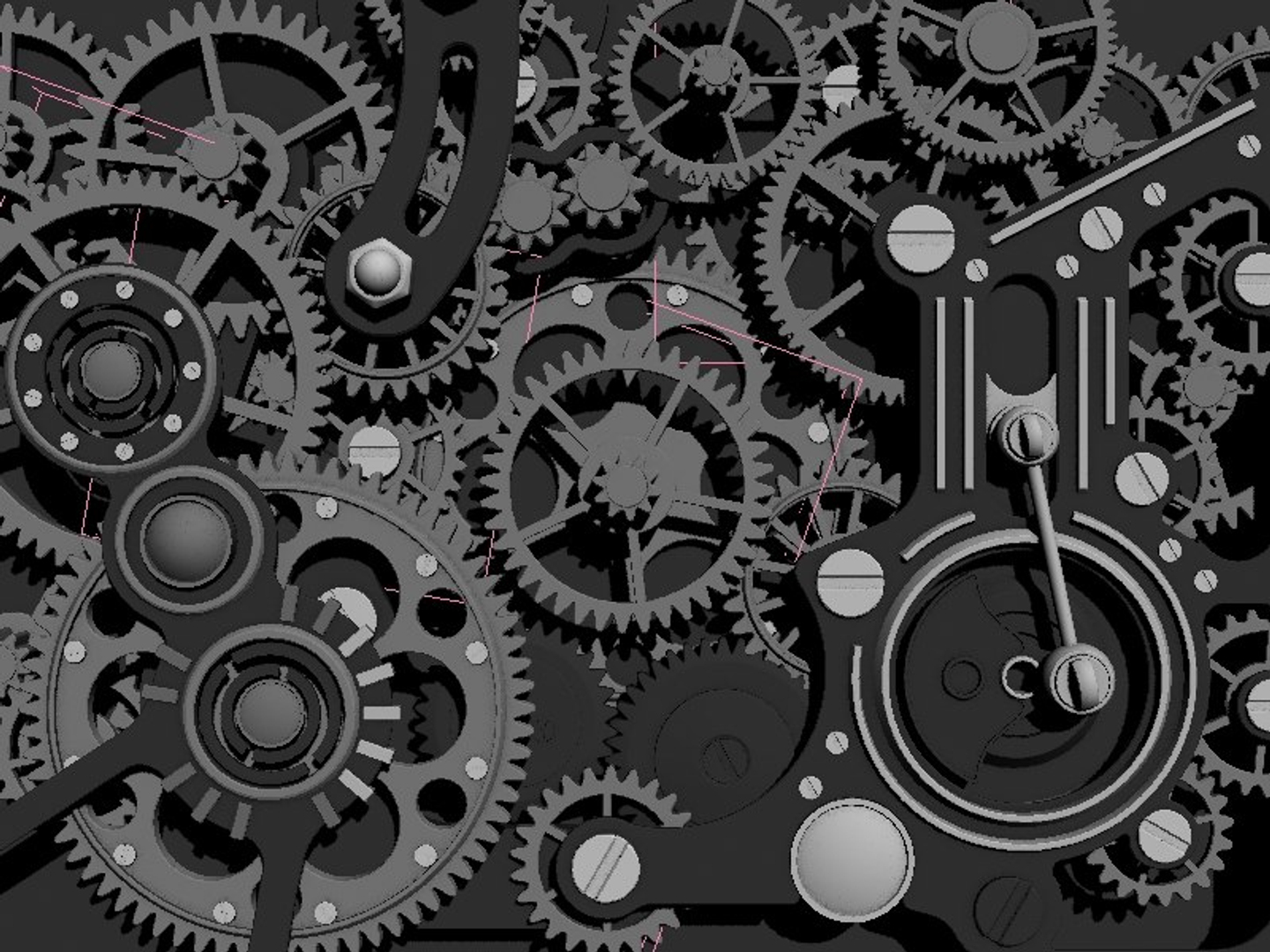 3d Model Kinds Gear Mechanical Animation