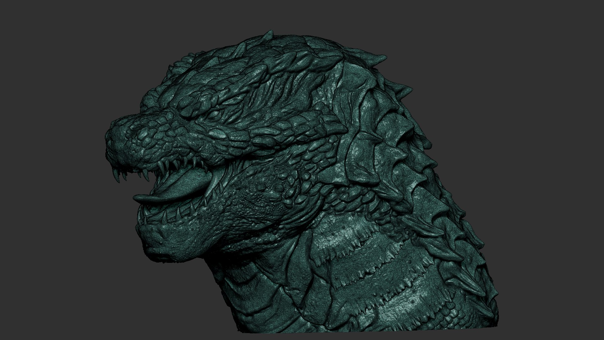3D Model Godzilla Head - TurboSquid 1708078