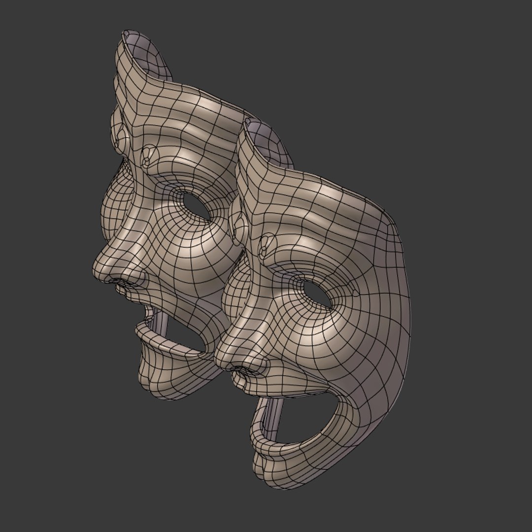 Theater Mask 3d Model