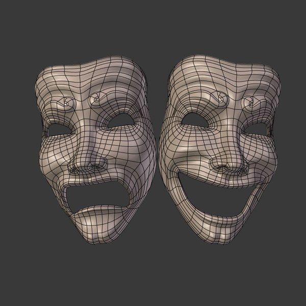 theater mask 3d model