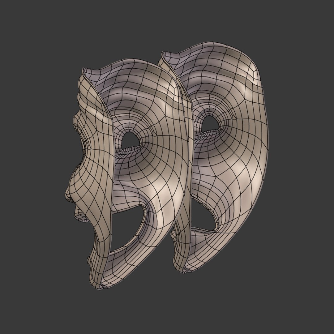 Theater Mask 3d Model