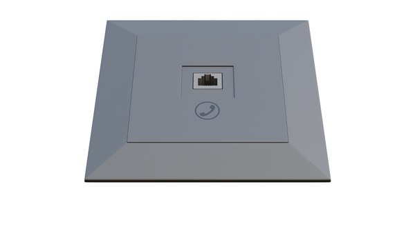Telephone Wall Socket model - TurboSquid 1813636