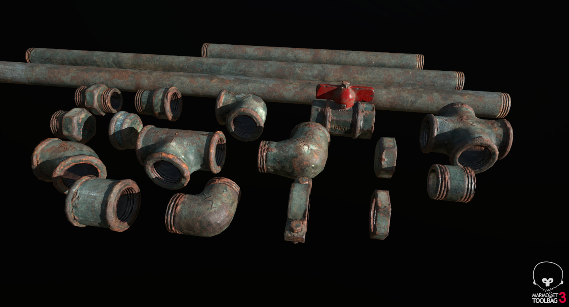 Pipes pbr 3D model - TurboSquid 1306062