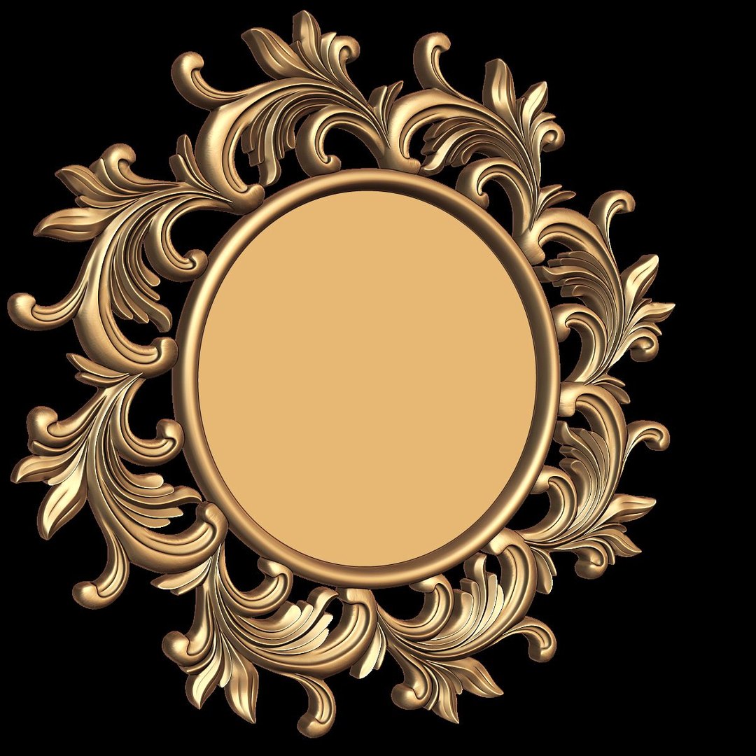 3d Model Of Mirror Frame Stl Cnc