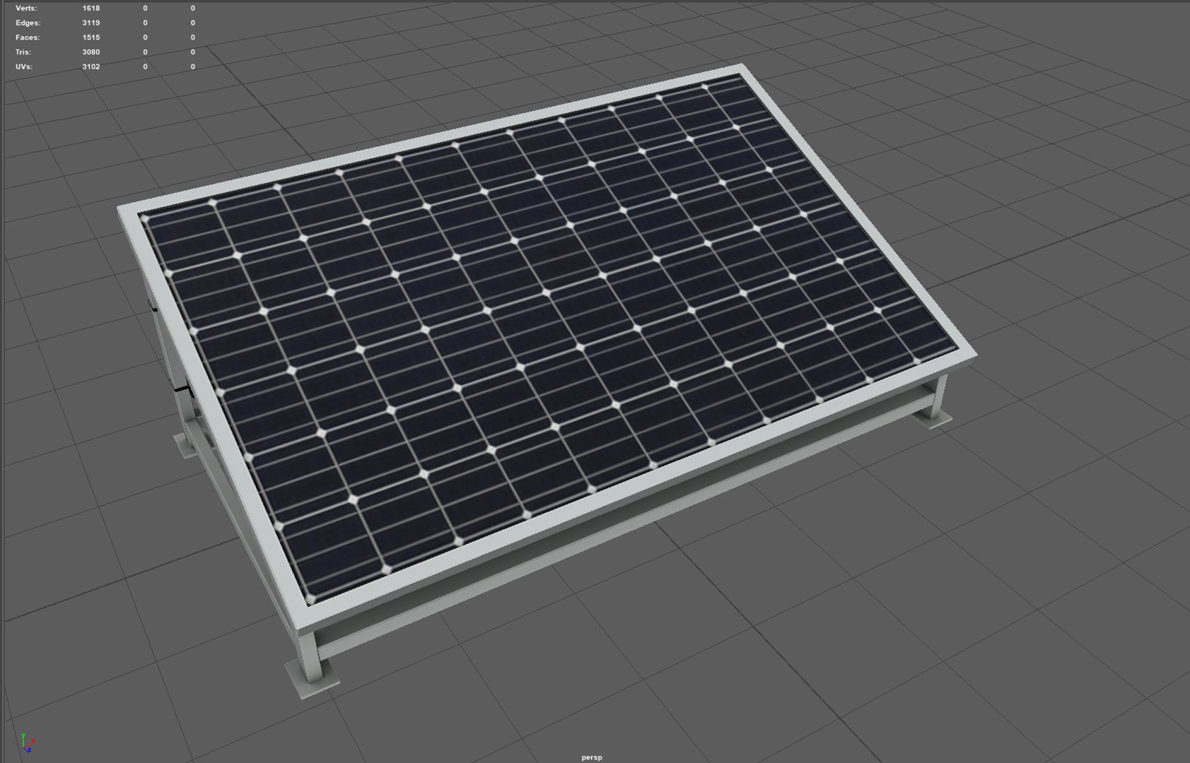 3D Solar Panel With Base - TurboSquid 2066364