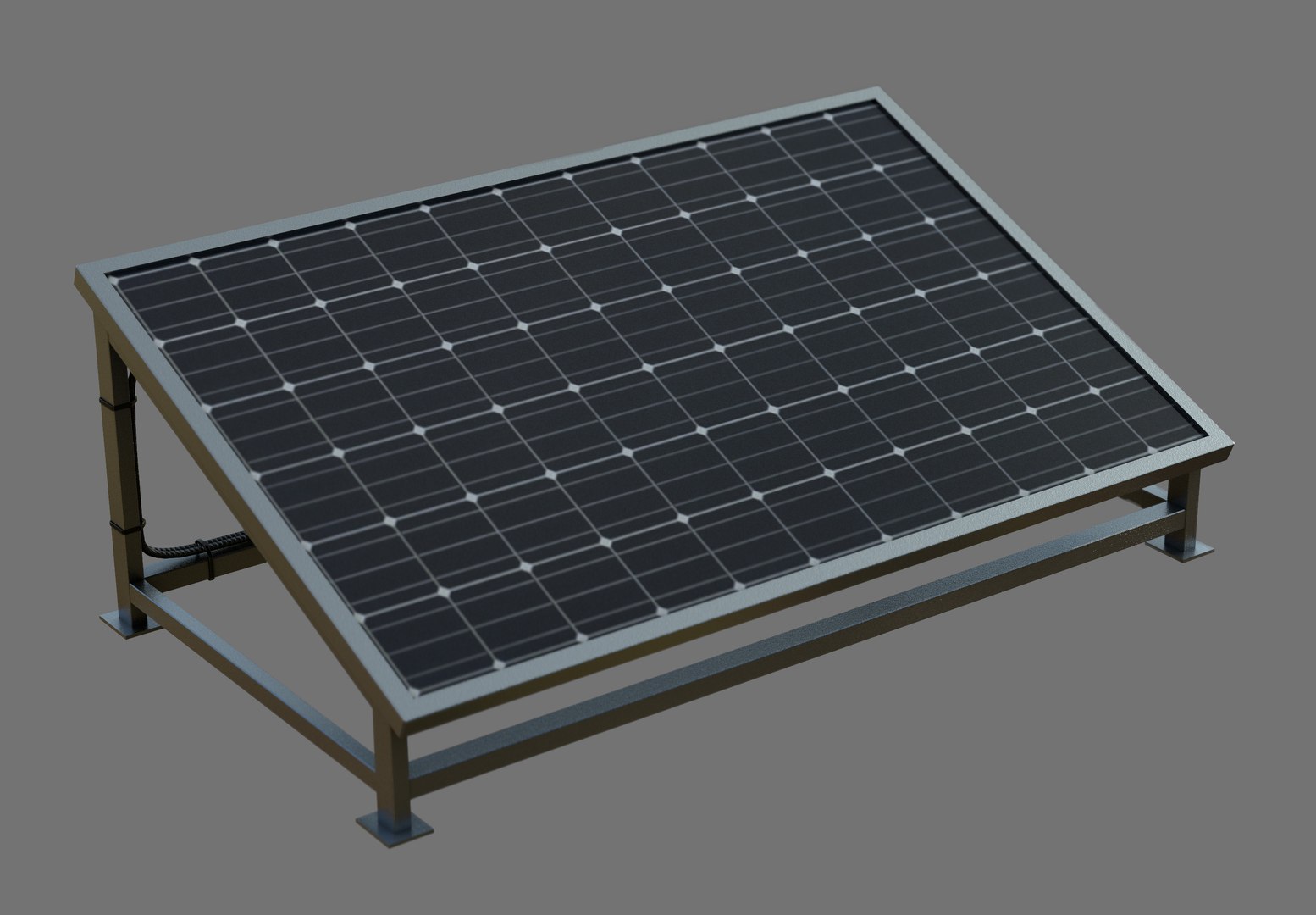 3D Solar Panel With Base - TurboSquid 2066364