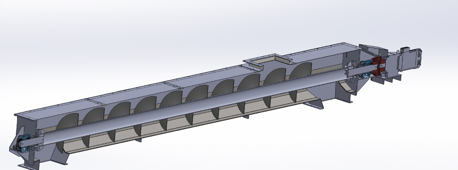 3D Model SCREW CONVEYOR 500X6225 - TurboSquid 2422837