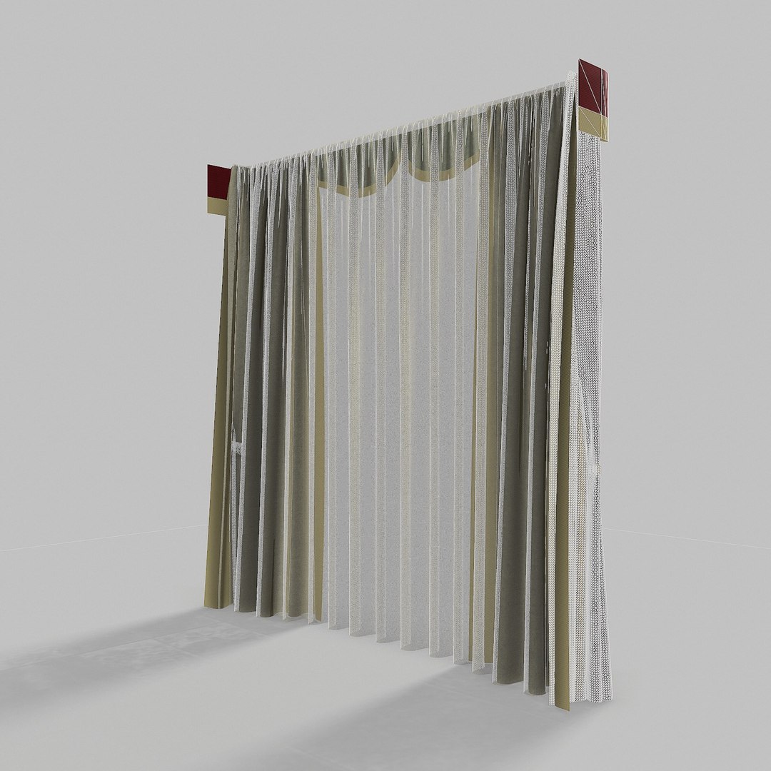 3D curtains 5 modeled model - TurboSquid 1304642