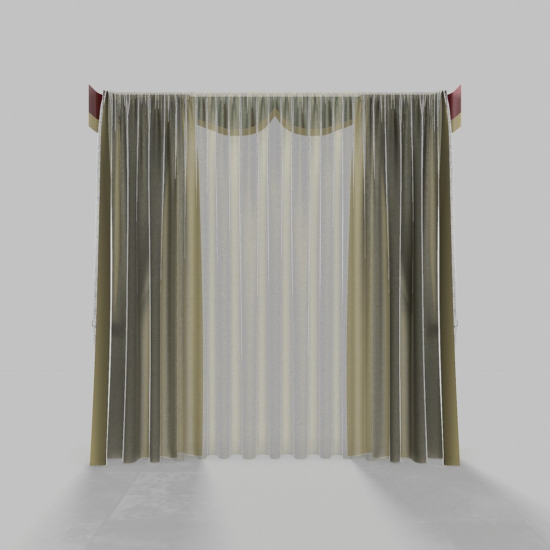3D curtains 5 modeled model - TurboSquid 1304642