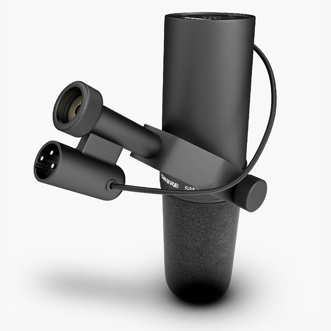 3D Microphone radio podcast shure sm7b nanite ready da1 model ...