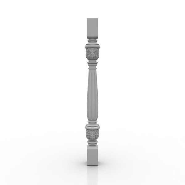 3d rail-post architectural element