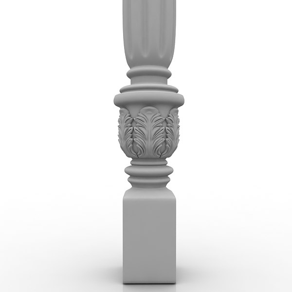3d rail-post architectural element