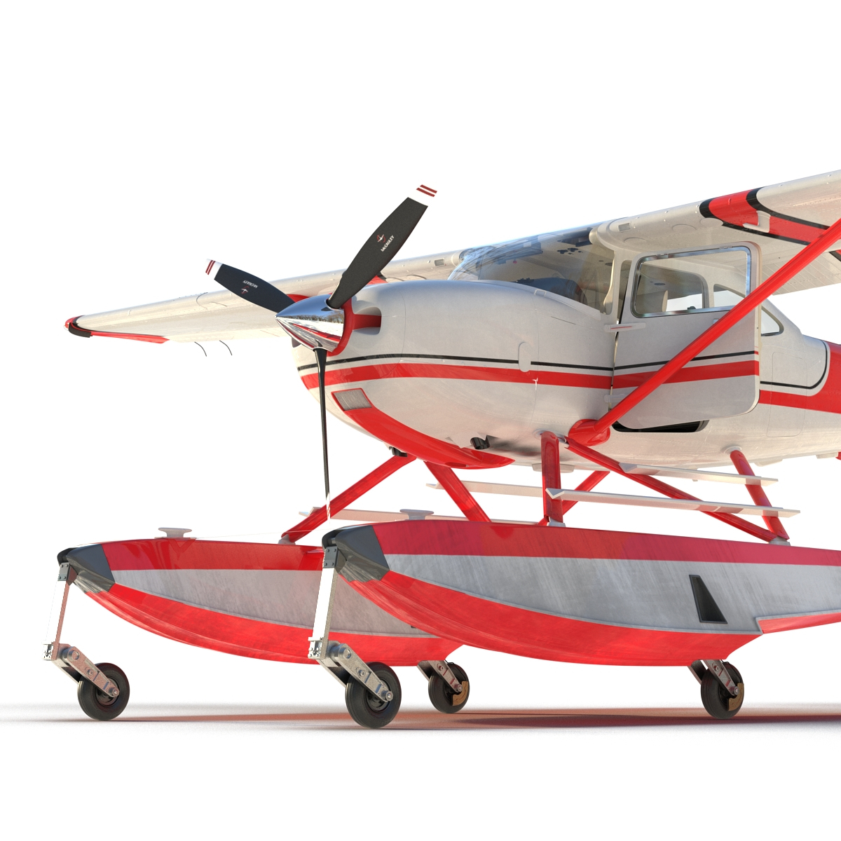 3d cessna 182 skylane floats model