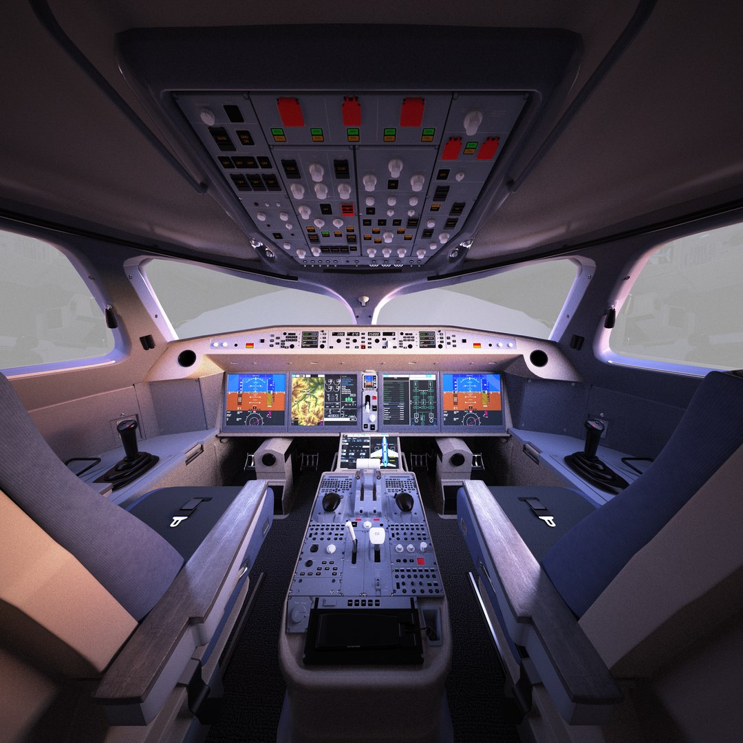 Airbus A220 - Realistic Cockpit Interior 3D - TurboSquid 2234708