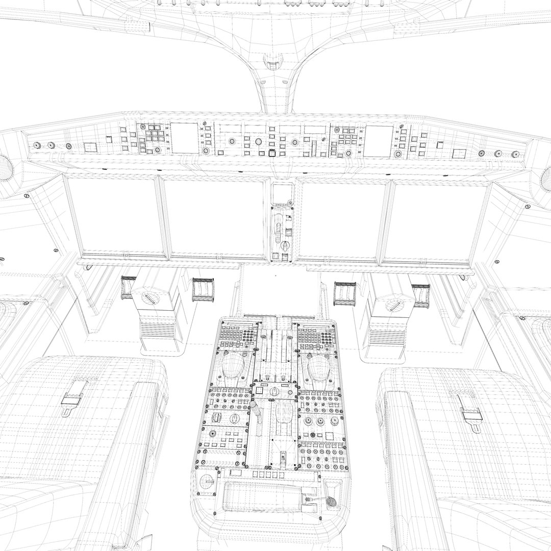 Airbus A220 - Realistic Cockpit Interior 3D - TurboSquid 2234708