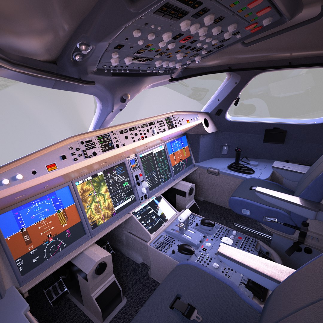 Airbus A220 - Realistic Cockpit Interior 3D - TurboSquid 2234708