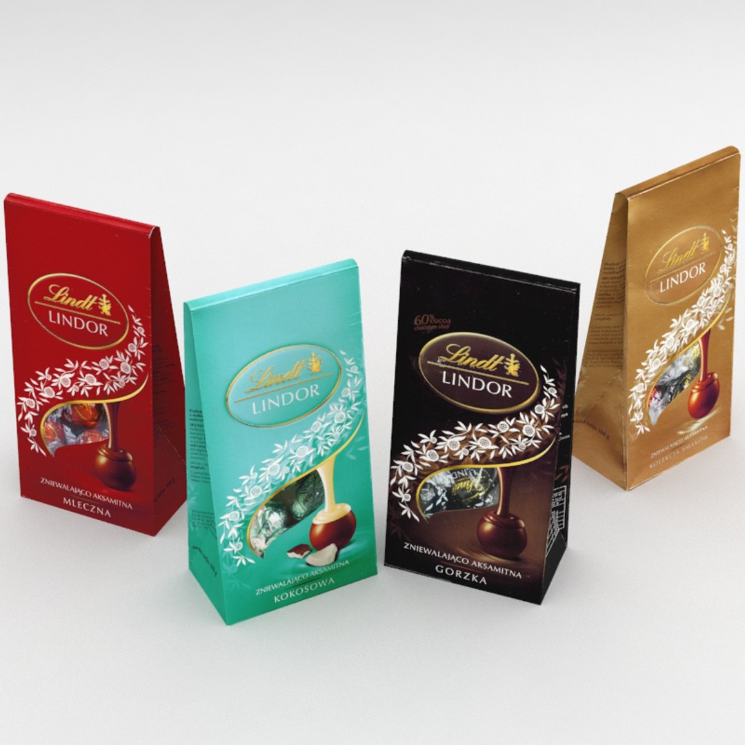 Lindt Lindor Bag 100g 3D Model - TurboSquid 1159756