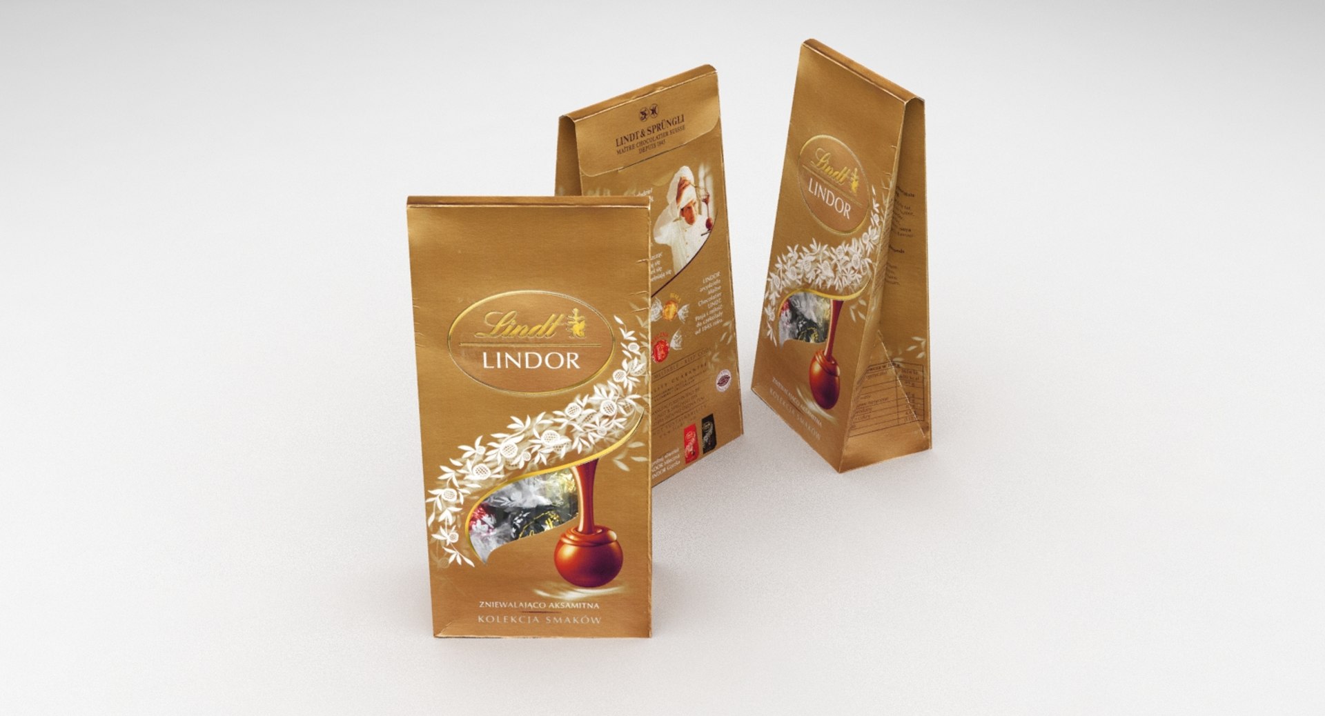 Lindt Lindor Bag 100g 3D Model - TurboSquid 1159756