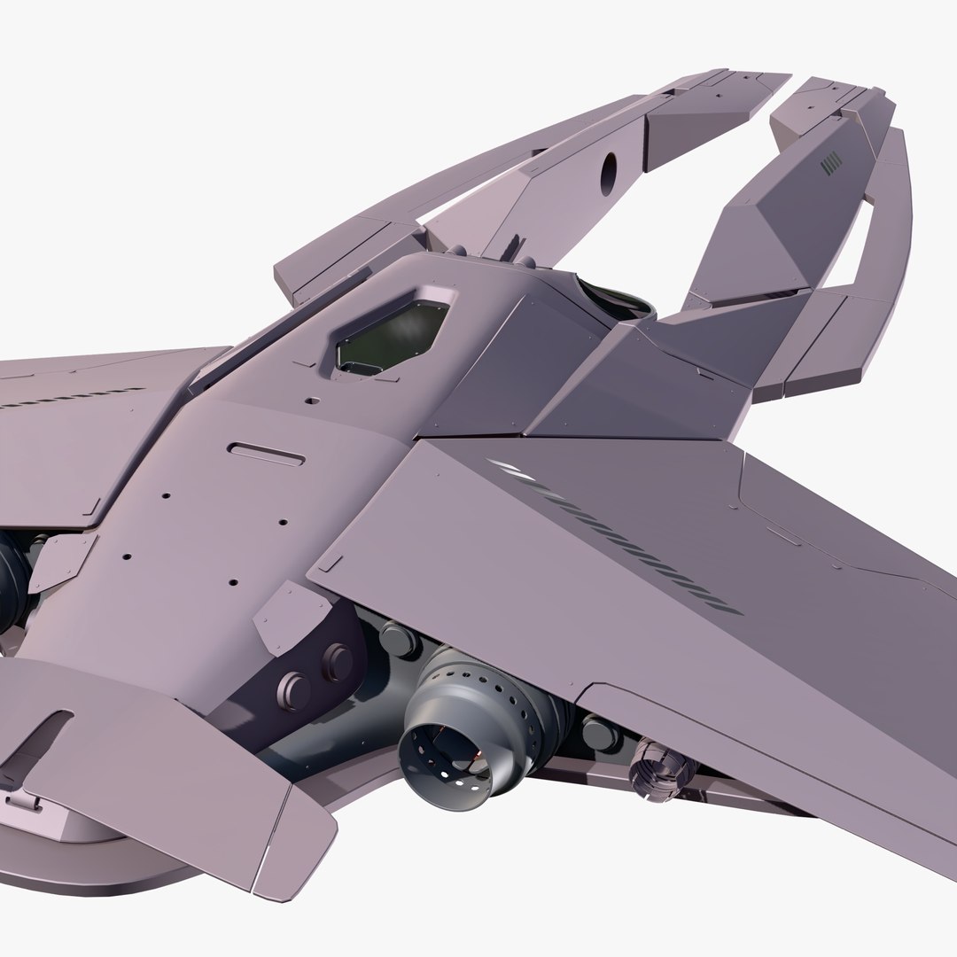 SciFi Starship Interceptor VX M1 3D Model - TurboSquid 2432843