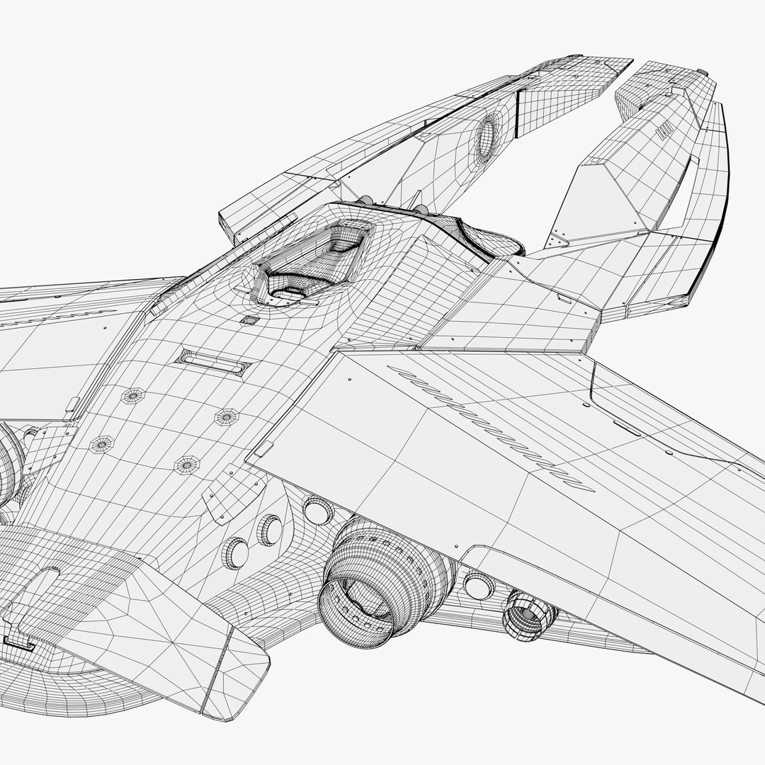 SciFi Starship Interceptor VX M1 3D Model - TurboSquid 2432843
