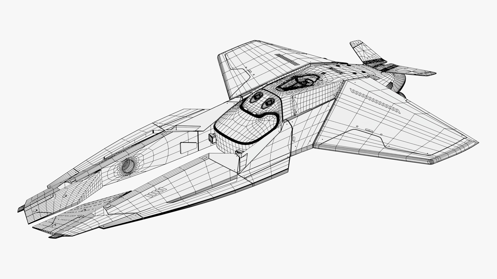 SciFi Starship Interceptor VX M1 3D Model - TurboSquid 2432843