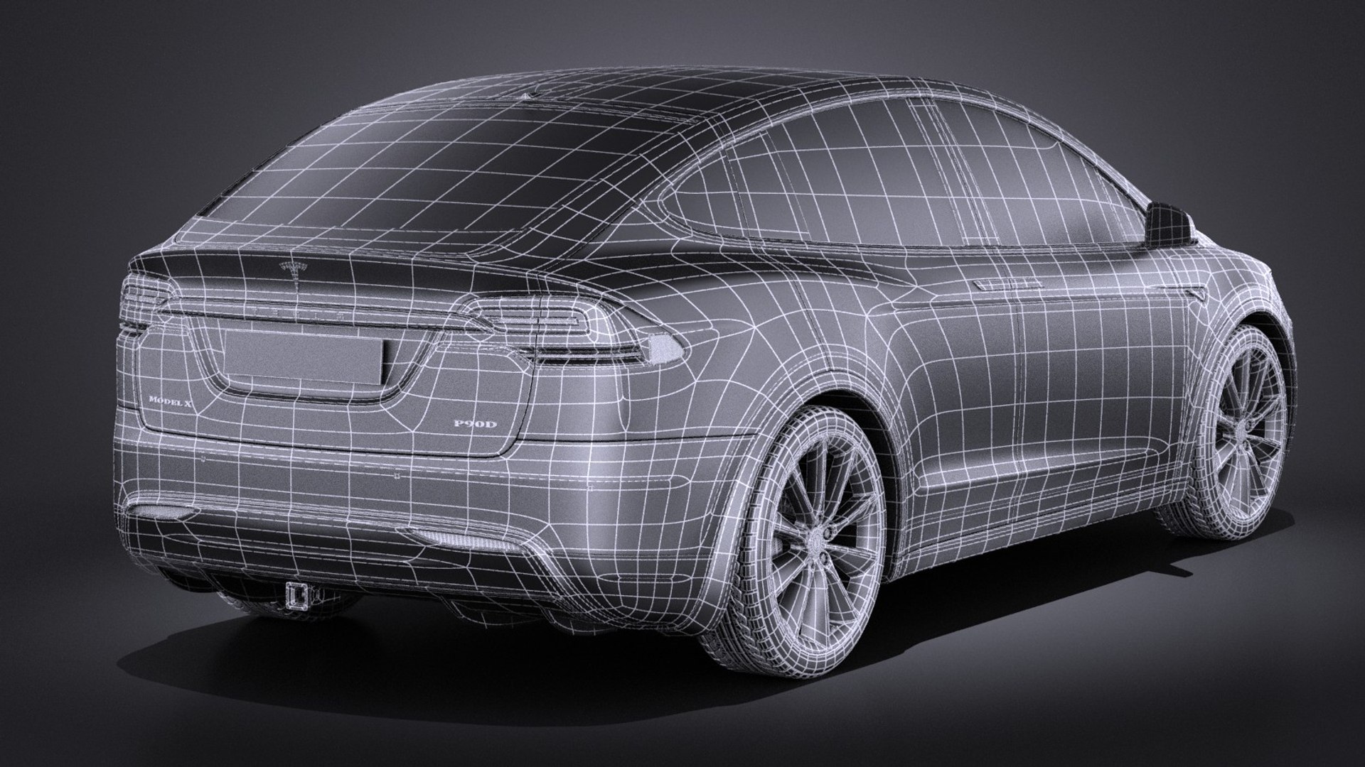 Tesla X 2018 3d 3ds