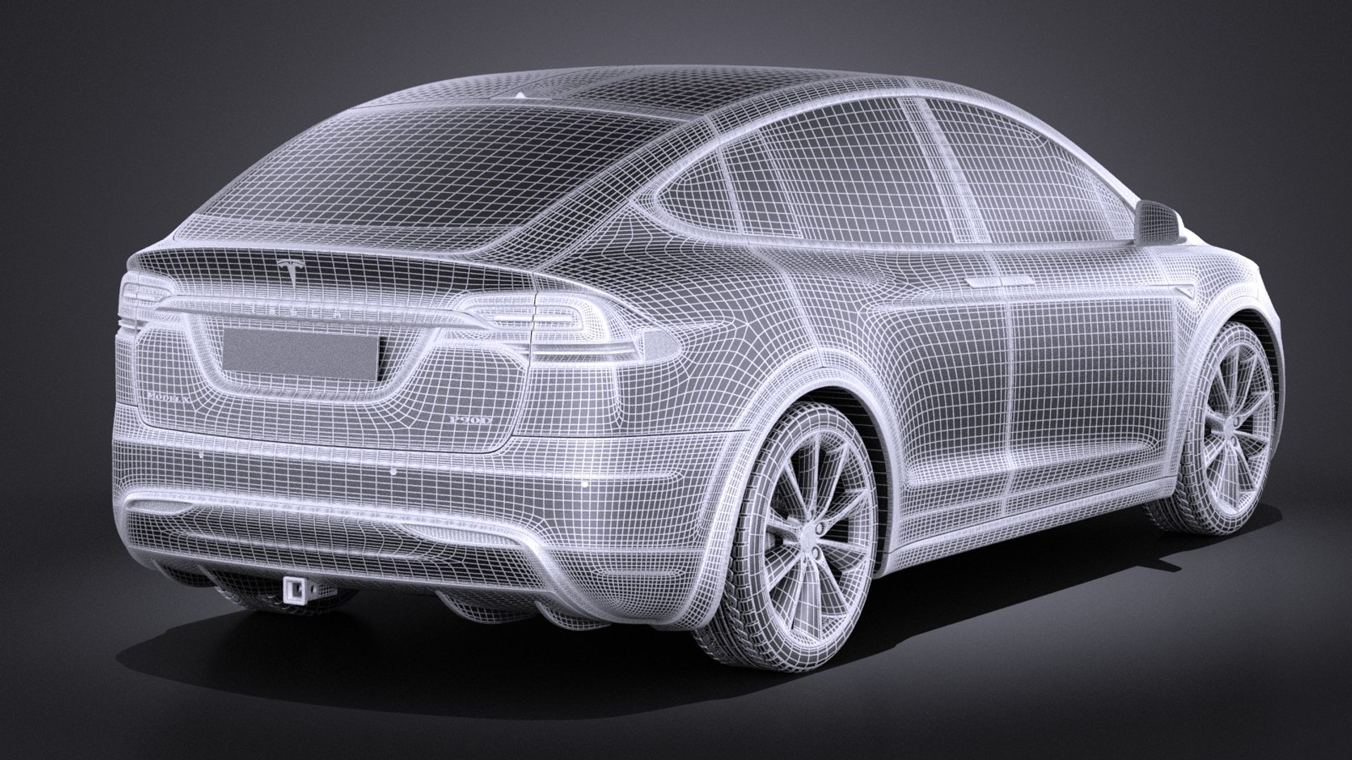 Tesla X 2018 3d 3ds