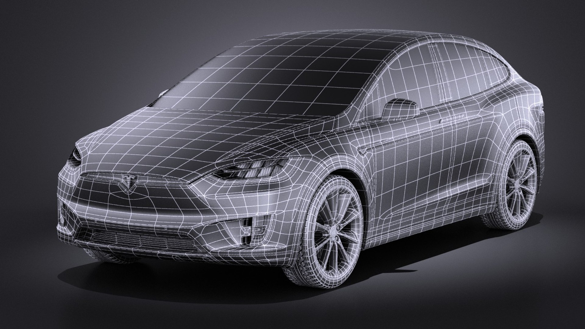 Tesla X 2018 3d 3ds